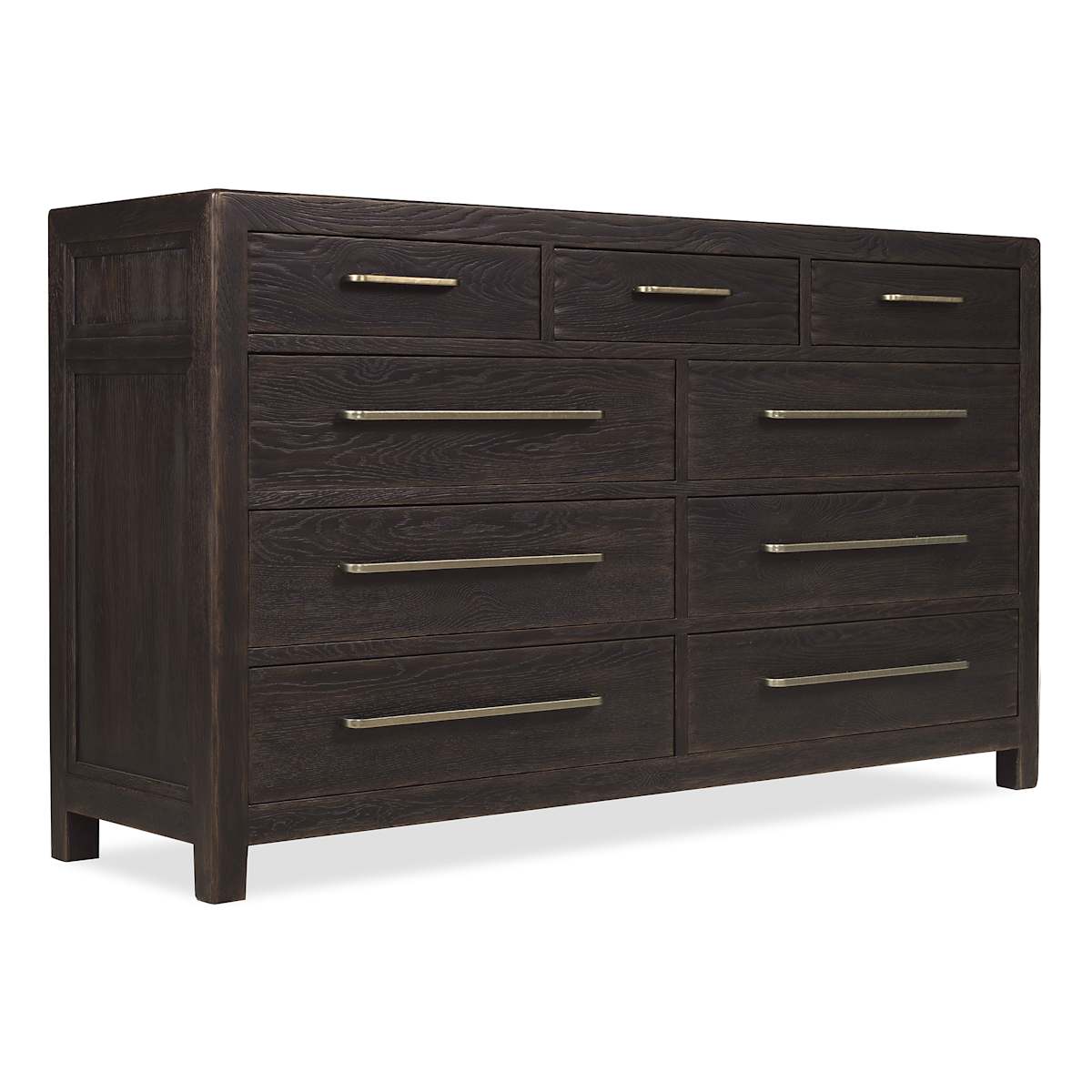 Driftwood Nine Drawer Dresser - Burnt Timber